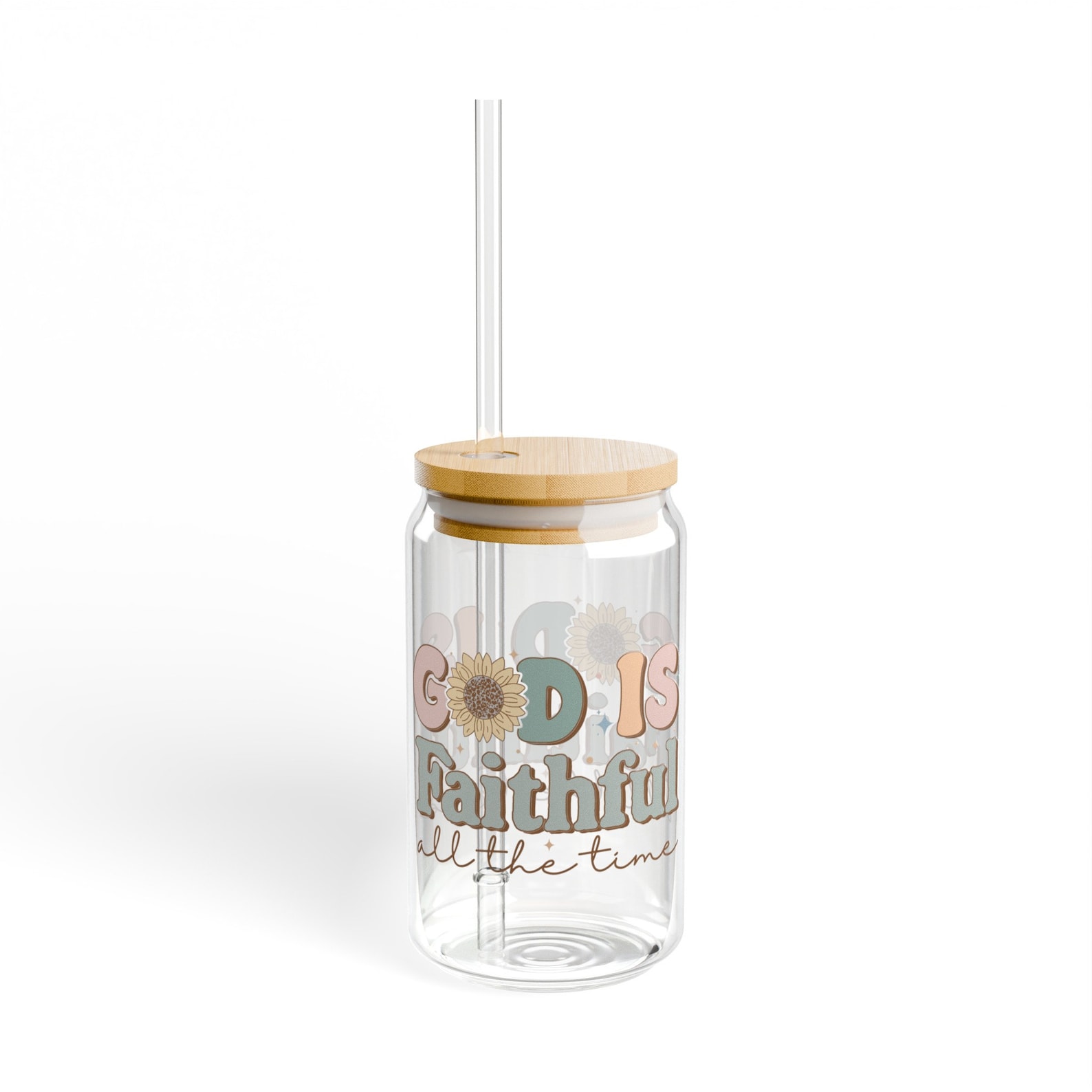 Retro Coffee Jesus Libby Glass, Christian Tumbler With Lid & Straw - Etsy