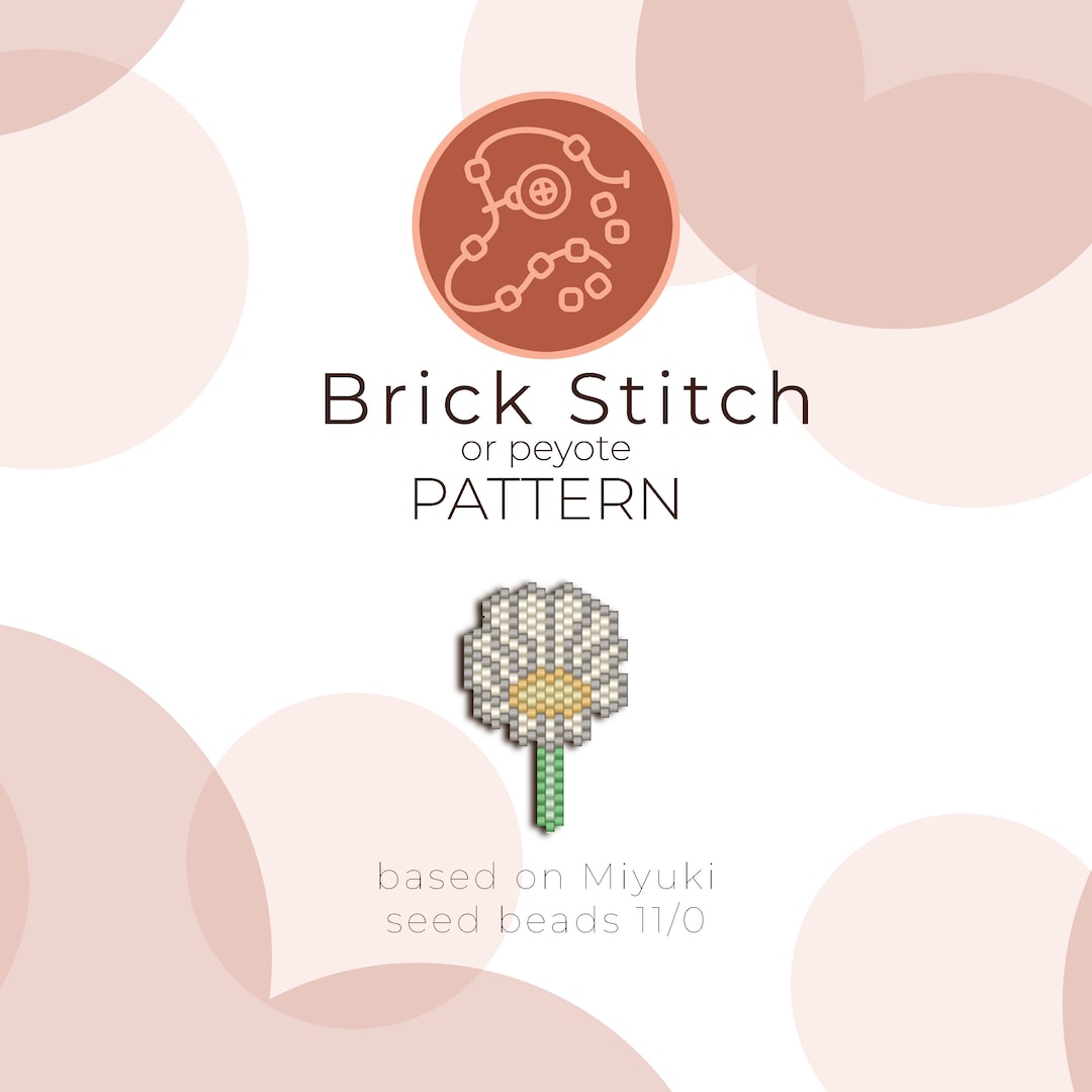Tender Daisy Brick Stitch Pattern | Brick Stitch or Peyote Pattern ...
