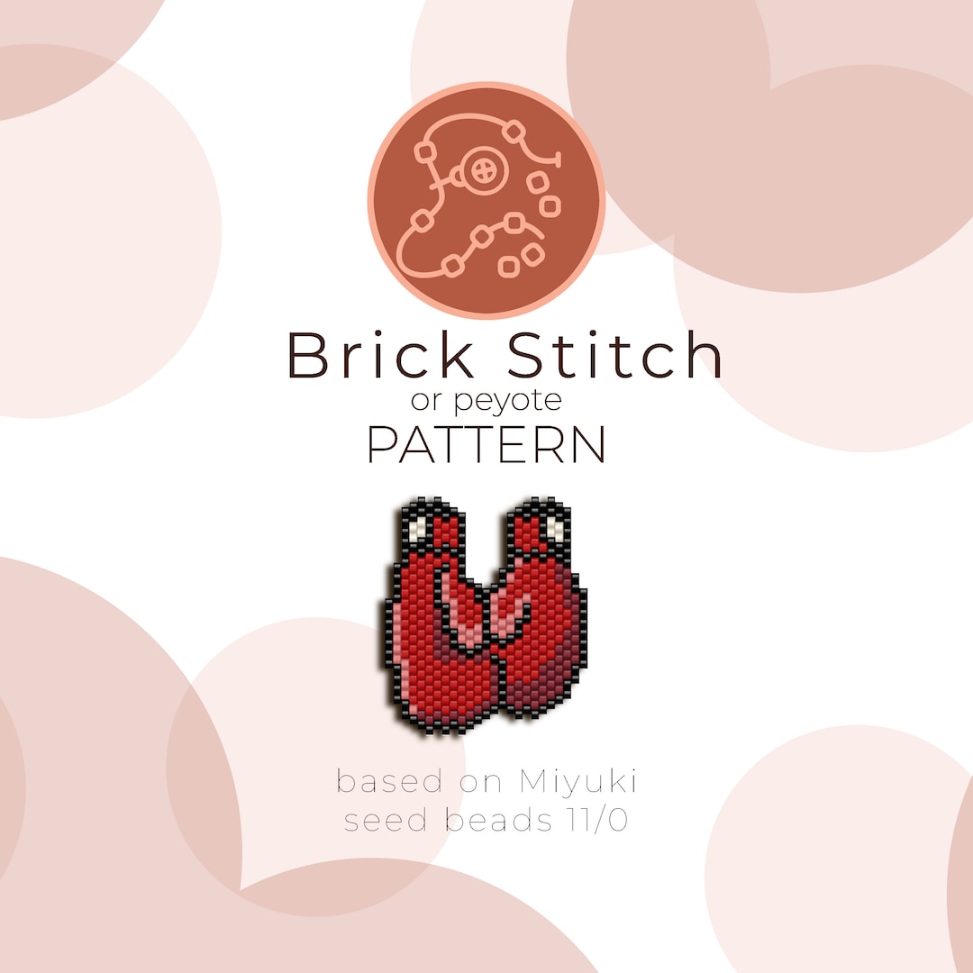 Boxing Gloves Brick Stitch Pattern | Brick Stitch or Peyote Pattern ...