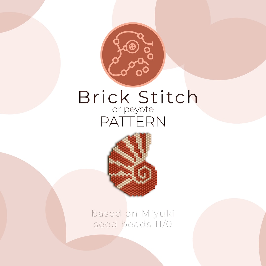 Nautilus Shell Brick Stitch Pattern | Brick Stitch or Peyote Pattern ...