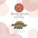Stegosaurus Brick Stitch Pattern Brick Stitch or Peyote Pattern Based ...