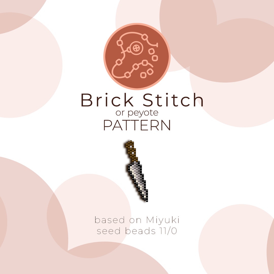 Kitchen Knife Stitch Pattern | Brick Stitch or Peyote Pattern Based on ...