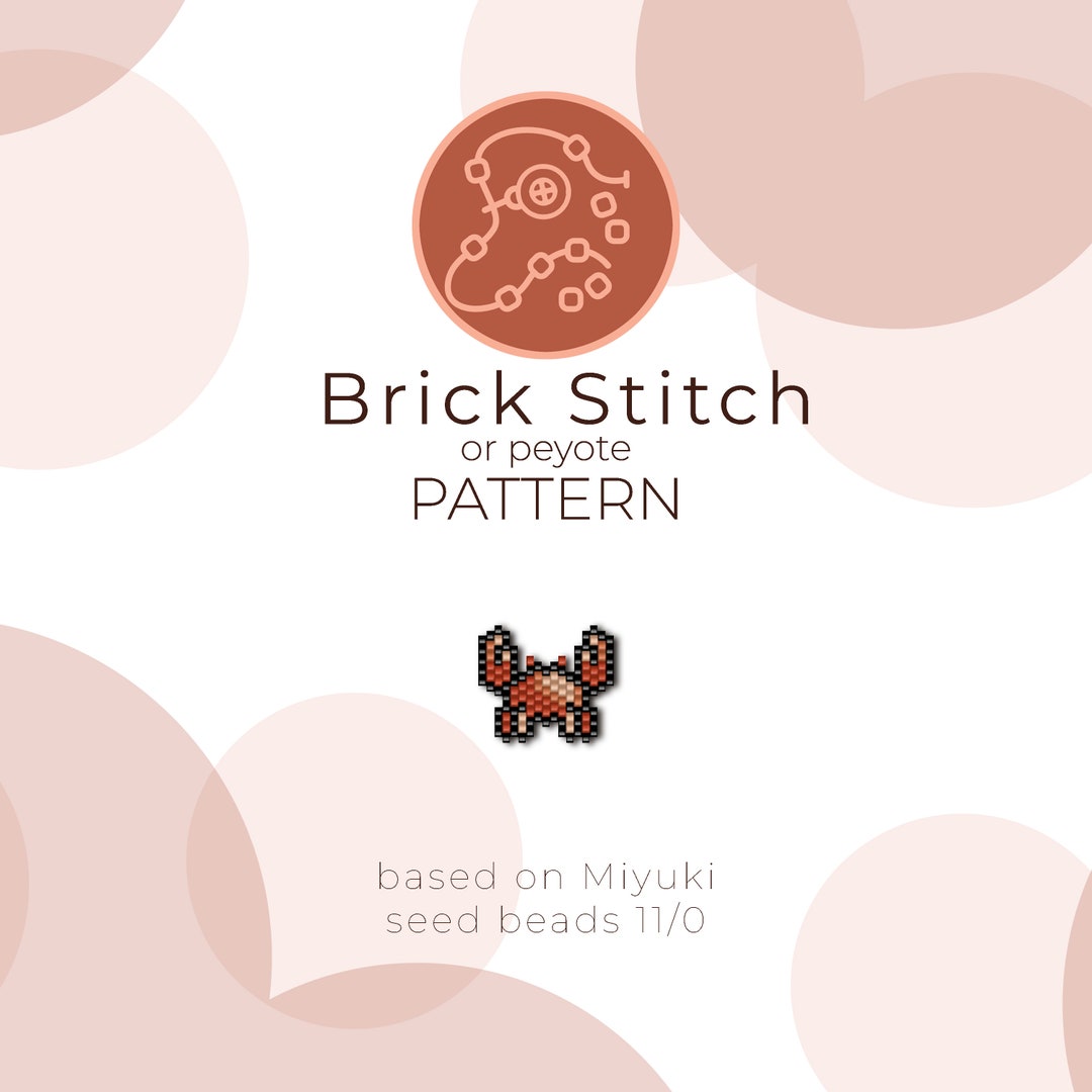 Tiny Crab Brick Stitch Pattern | Brick Stitch or Peyote Pattern Based ...