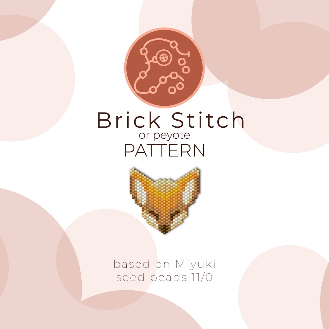 Fennec Fox Brick Stitch Pattern | Brick Stitch or Peyote Pattern Based ...