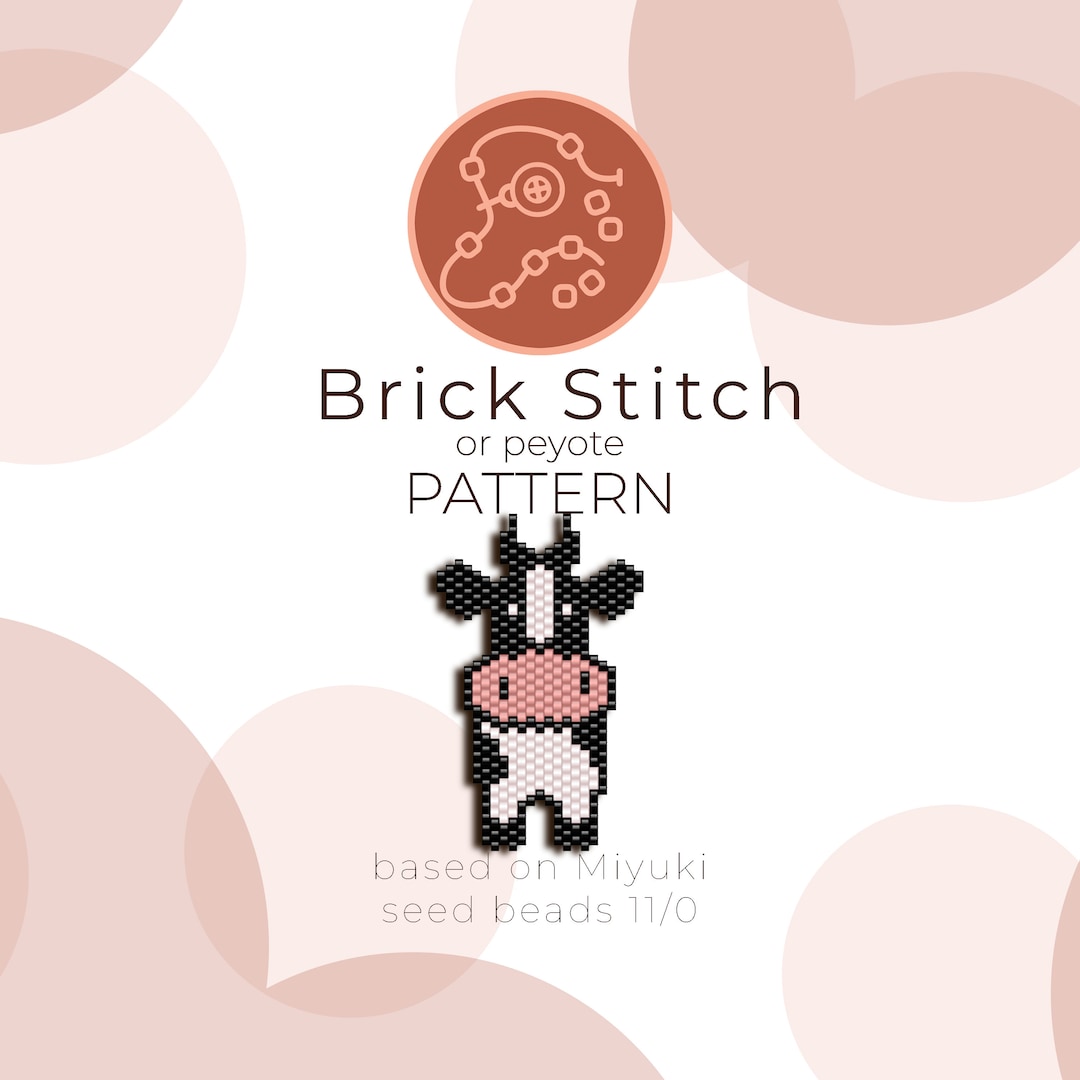 Funny Cow Stitch Pattern | Brick Stitch or Peyote Pattern Based on ...