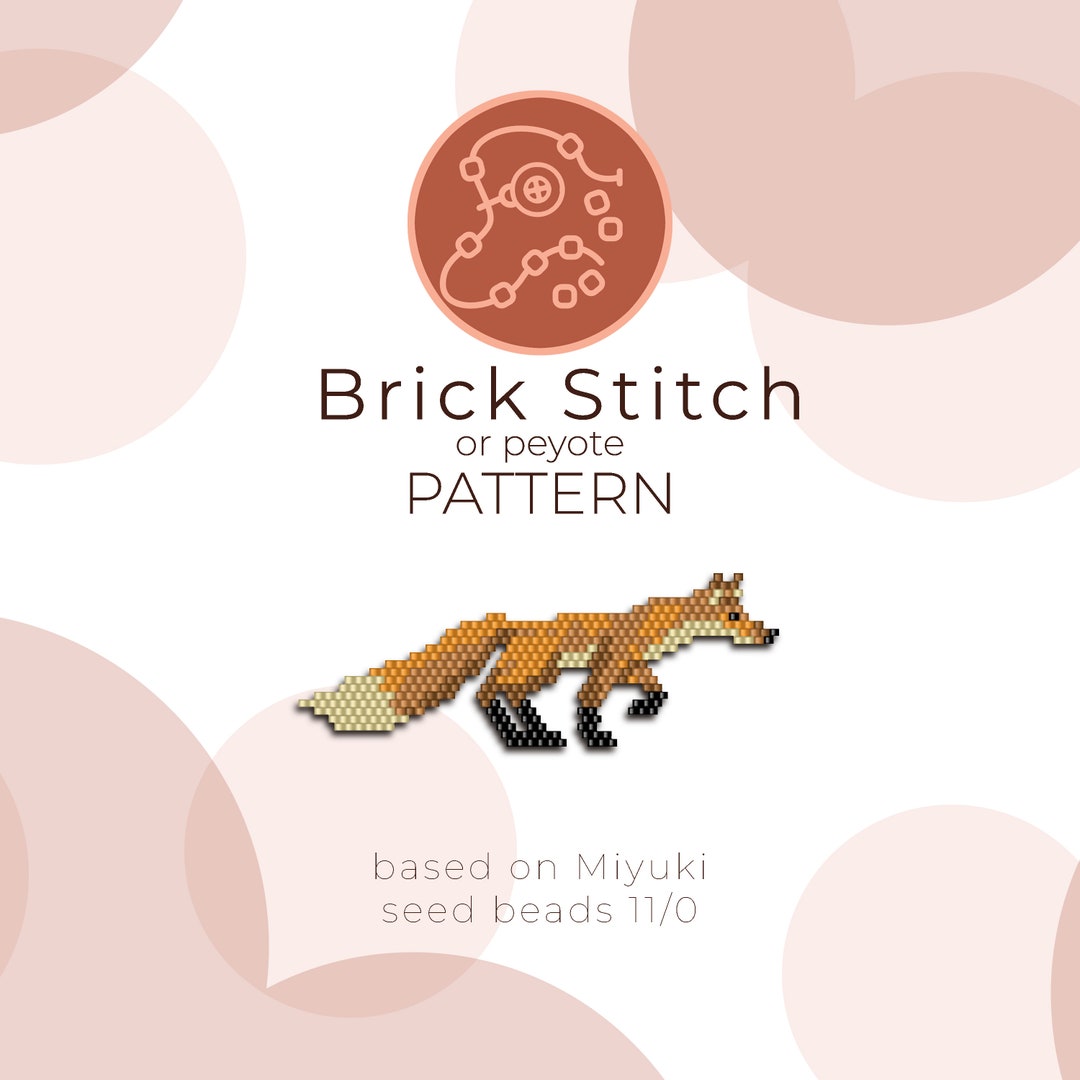 Cute Fox Brick Stitch Pattern | Brick Stitch or Peyote Pattern Based on ...
