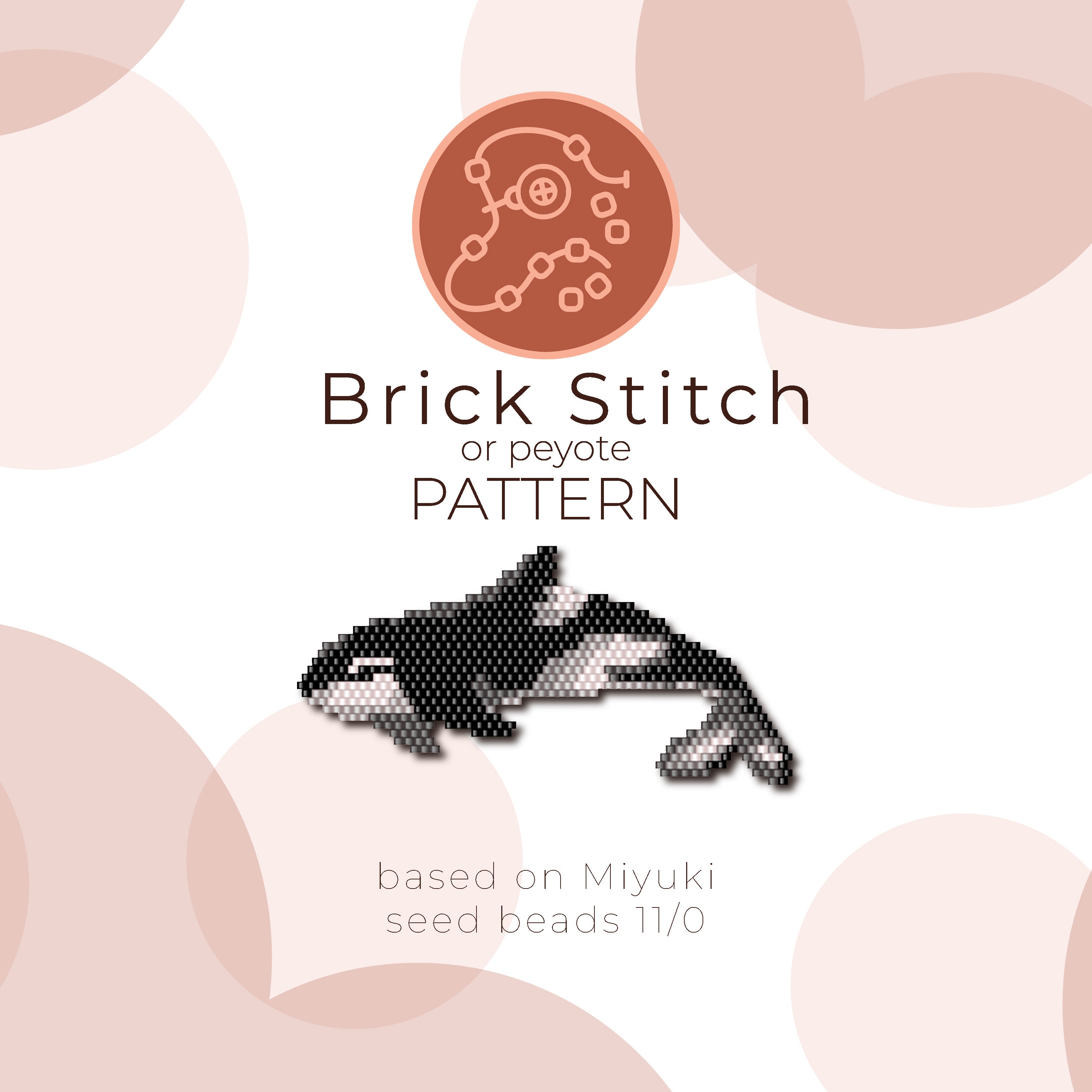 Orca Brick Stitch Pattern Brick Stitch or Peyote Pattern Based on ...