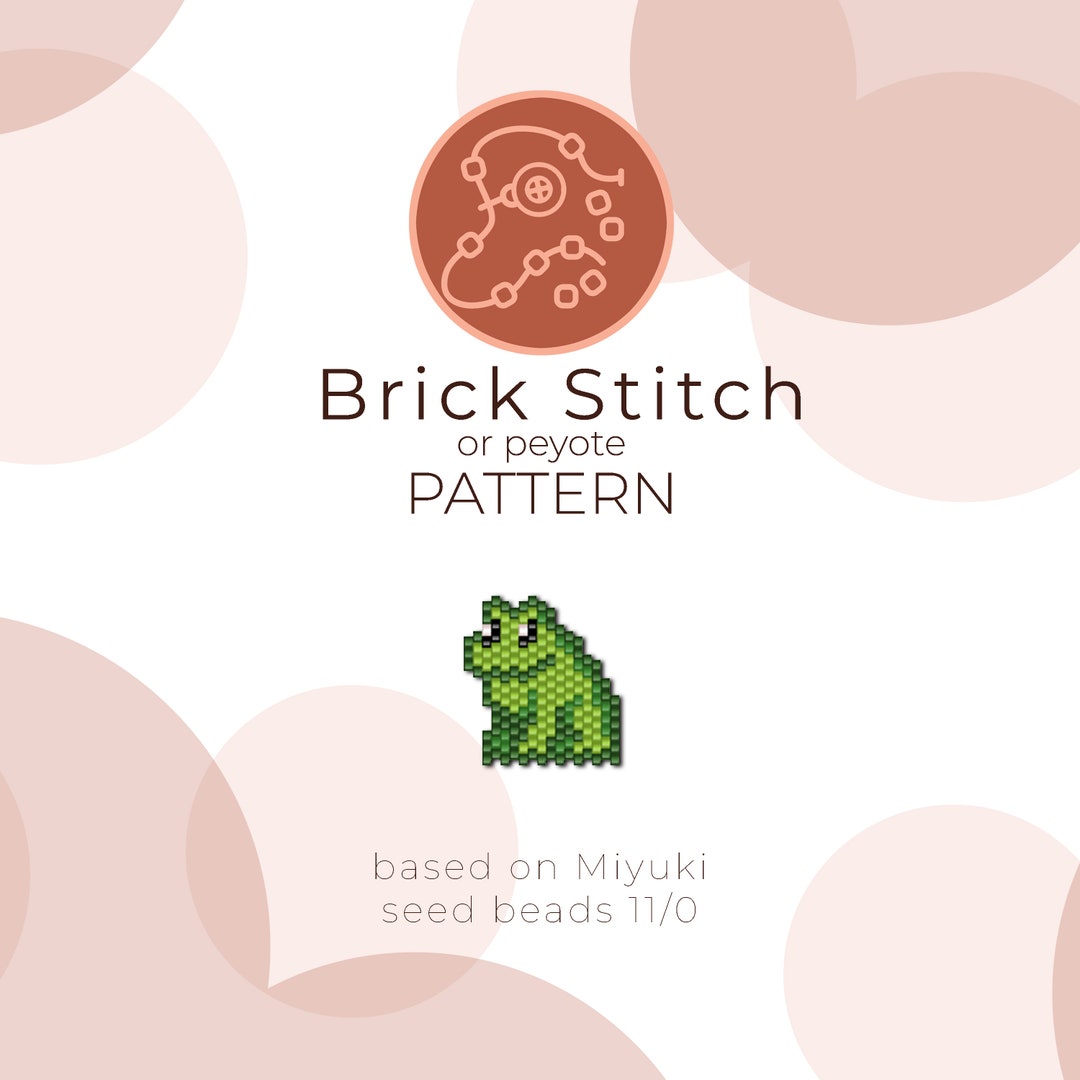 Tiny Frog Brick Stitch Pattern | Brick Stitch or Peyote Pattern Based ...