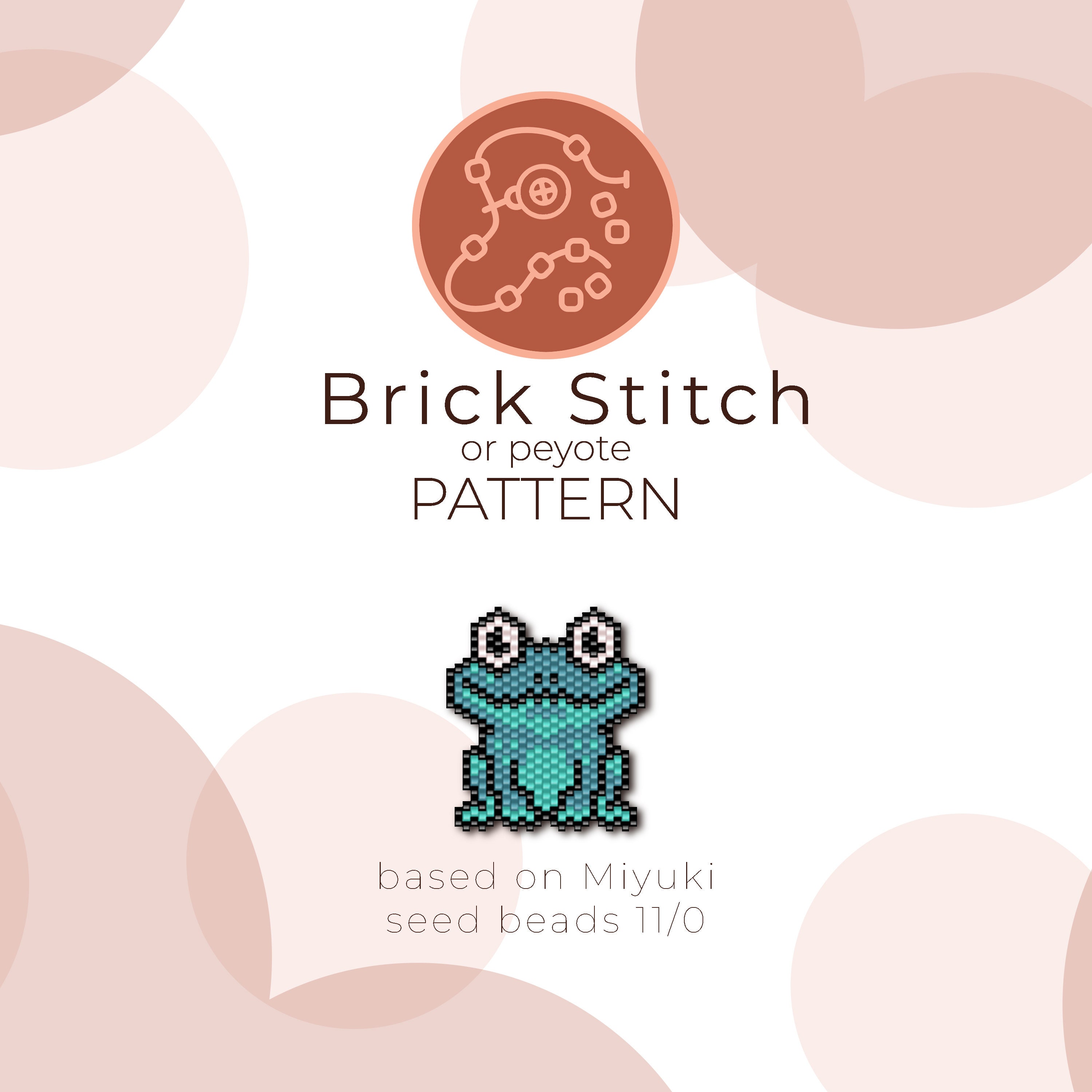 Tree Frog Brick Stitch Pattern Brick Stitch or Peyote Pattern Based on ...