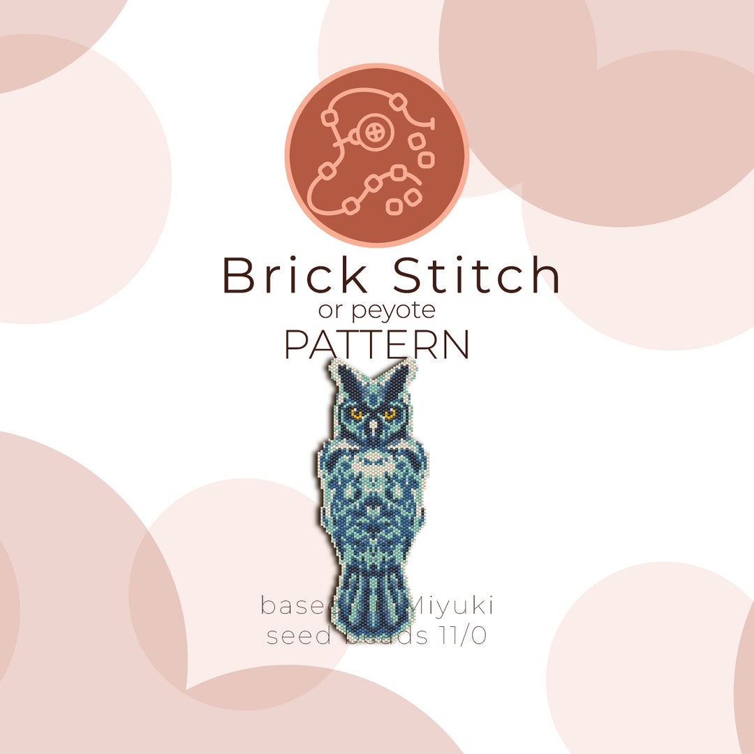 Big Owl Brick Stitch Pattern | Brick Stitch or Peyote Pattern Based on ...