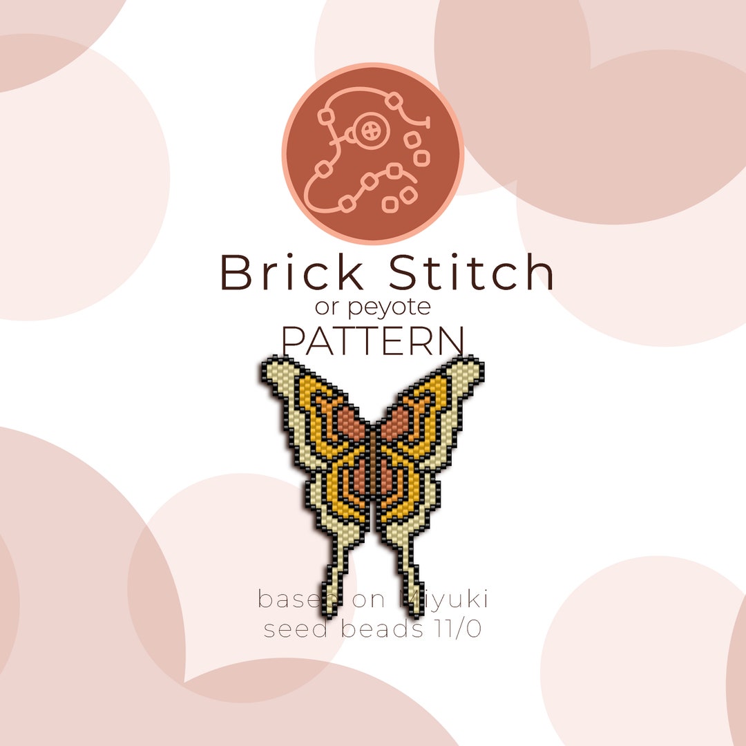 Butterfly Brick Stitch Pattern | Brick Stitch or Peyote Pattern Based ...