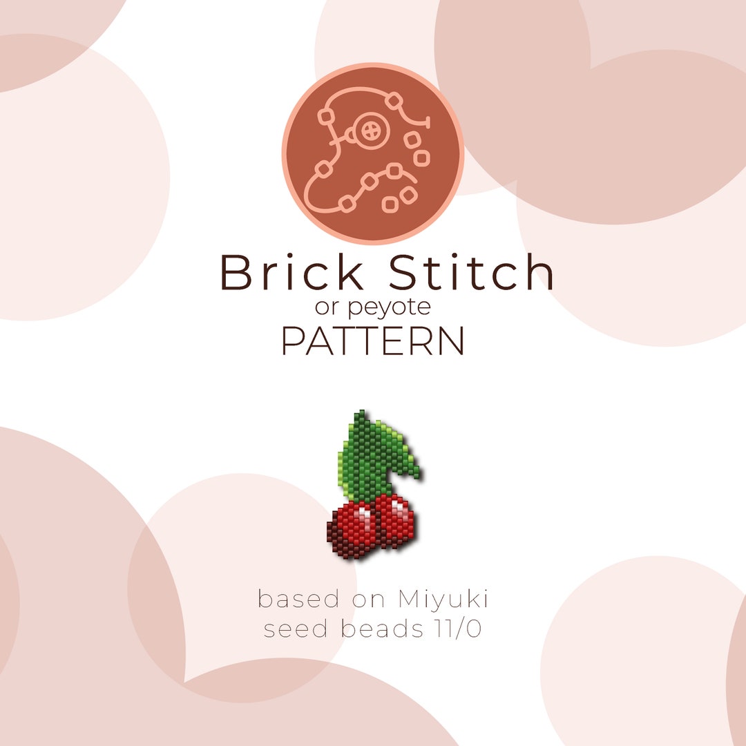 Cherries Brick Stitch Pattern | Brick Stitch or Peyote Pattern Based on ...