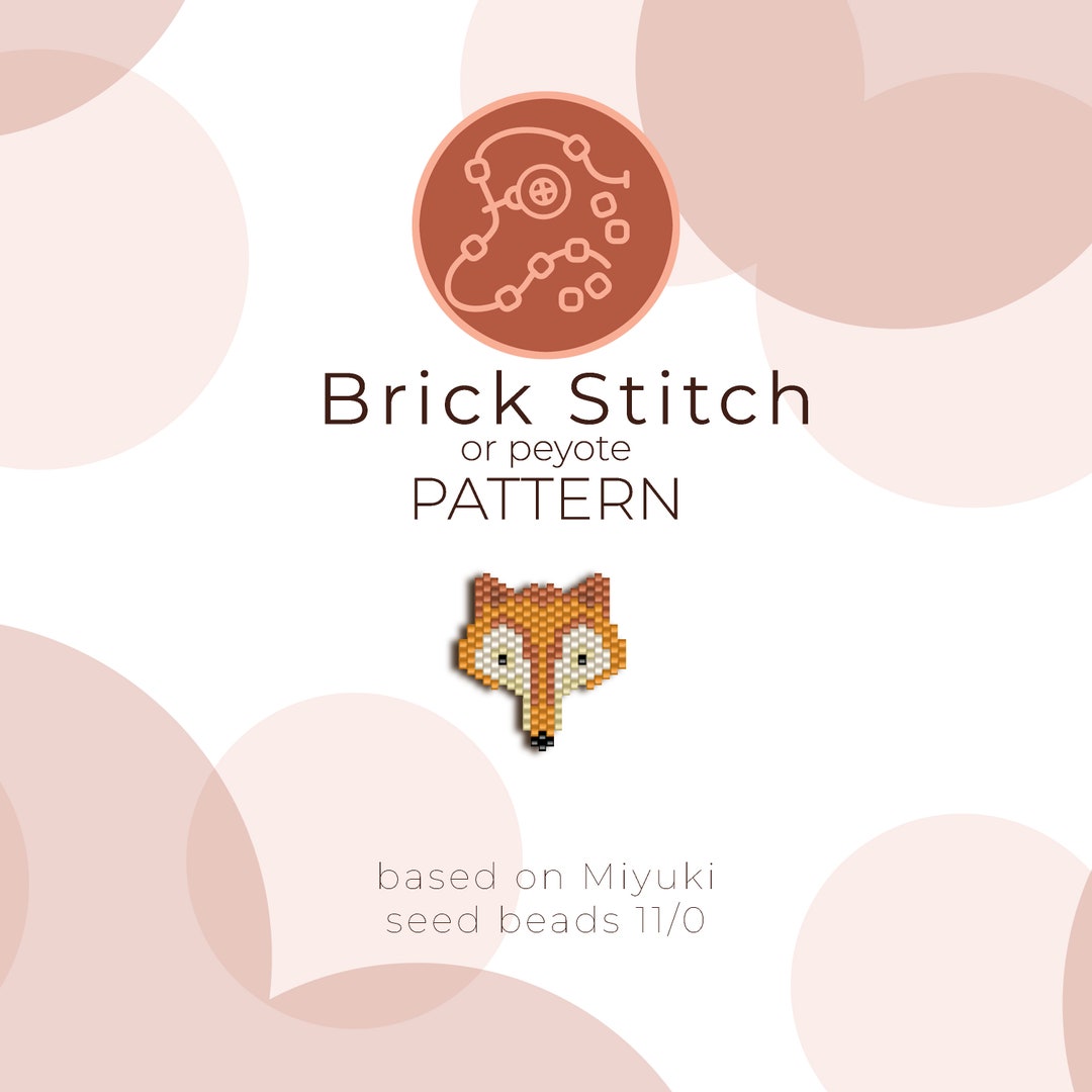 Sly Fox Face Brick Stitch Pattern | Brick Stitch or Peyote Pattern ...
