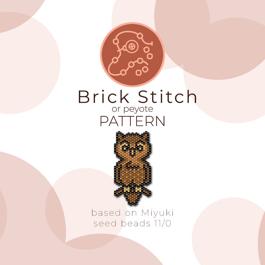 Brown Owl Brick Stitch Pattern | Brick Stitch or Peyote Pattern Based ...