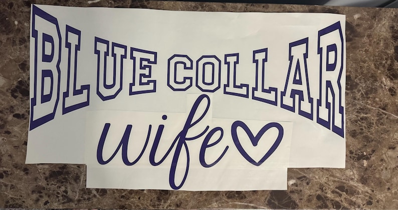 Blue Collar Wife Decal - Etsy