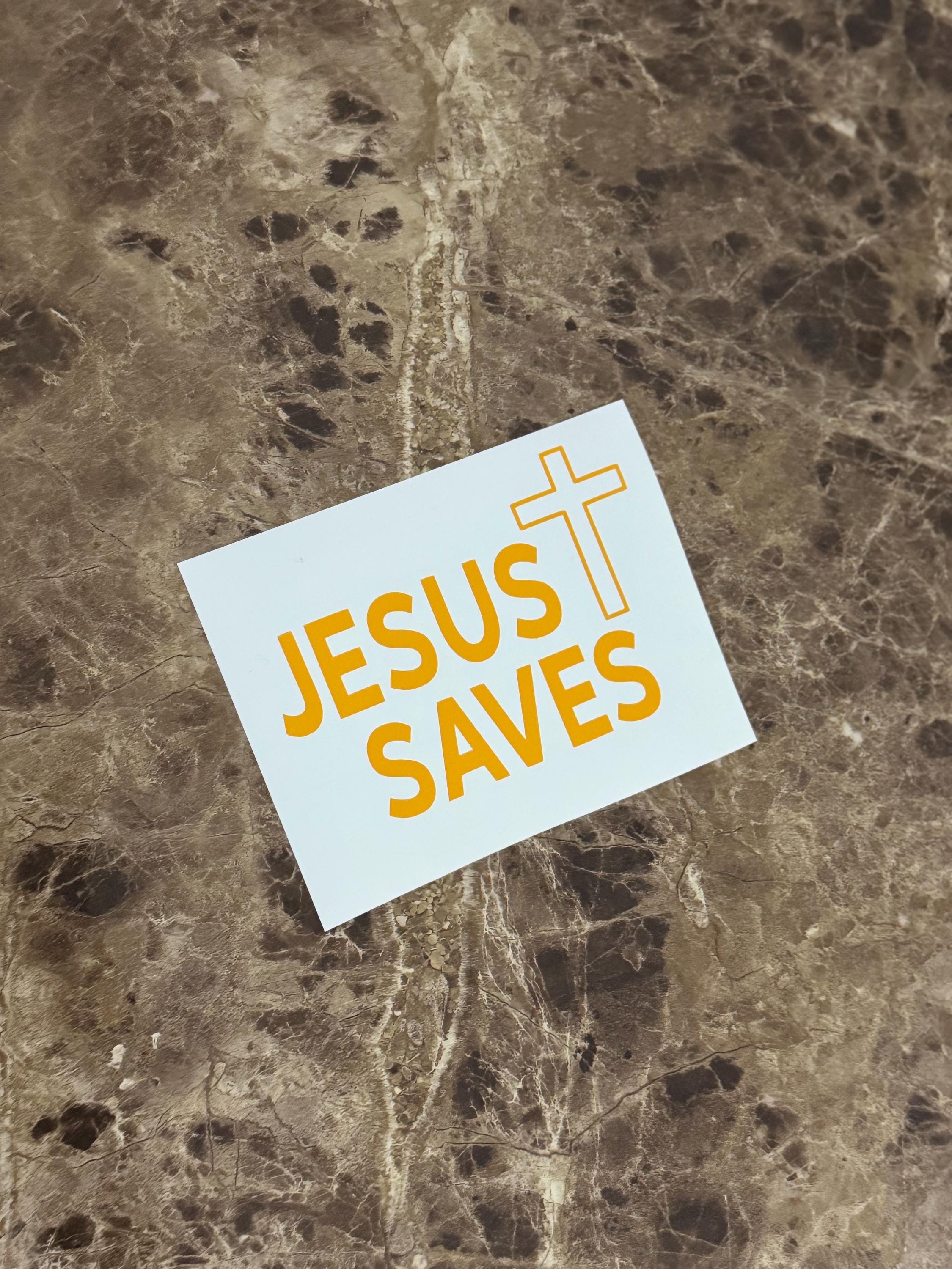 Jesus Saves Decal - Etsy