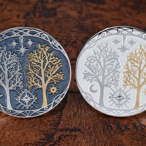 Transcendent Light Enamel Pin Trees of Light Starlight Elven LOTR Lapel ...