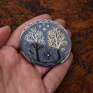 Transcendent Light Enamel Pin | Trees of Light | Starlight | Elven ...