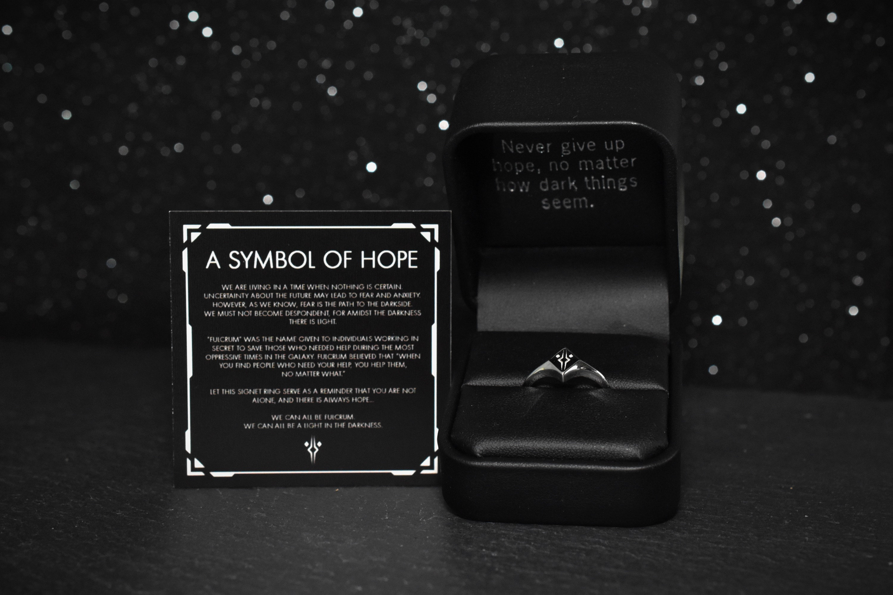 Fulcrum Signet Ring Symbol of Hope Rebellion Rebel Light Sterling ...