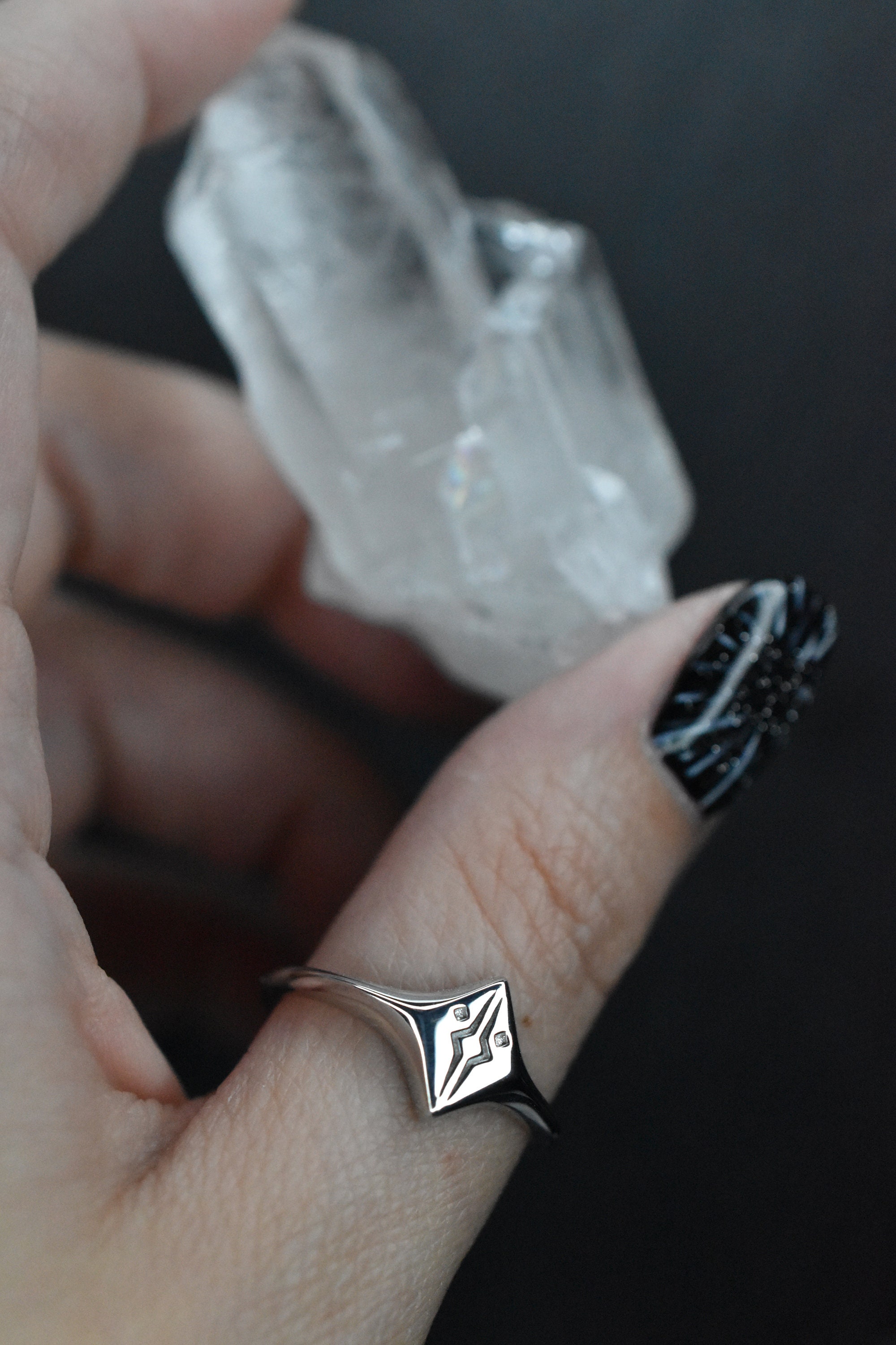 Fulcrum Signet Ring Symbol of Hope Rebellion Rebel Light Sterling ...