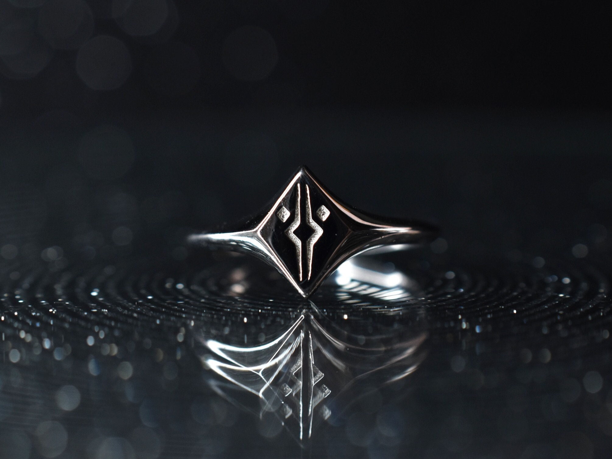 Fulcrum Signet Ring Symbol of Hope Rebellion Rebel Light Sterling ...