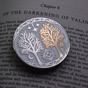 Transcendent Light Enamel Pin Trees of Light Starlight Elven LOTR Lapel ...