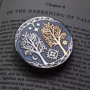 Transcendent Light Enamel Pin Trees of Light Starlight Elven LOTR Lapel ...