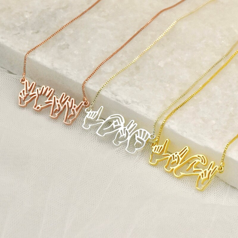 Sign Language Jewelry - Etsy