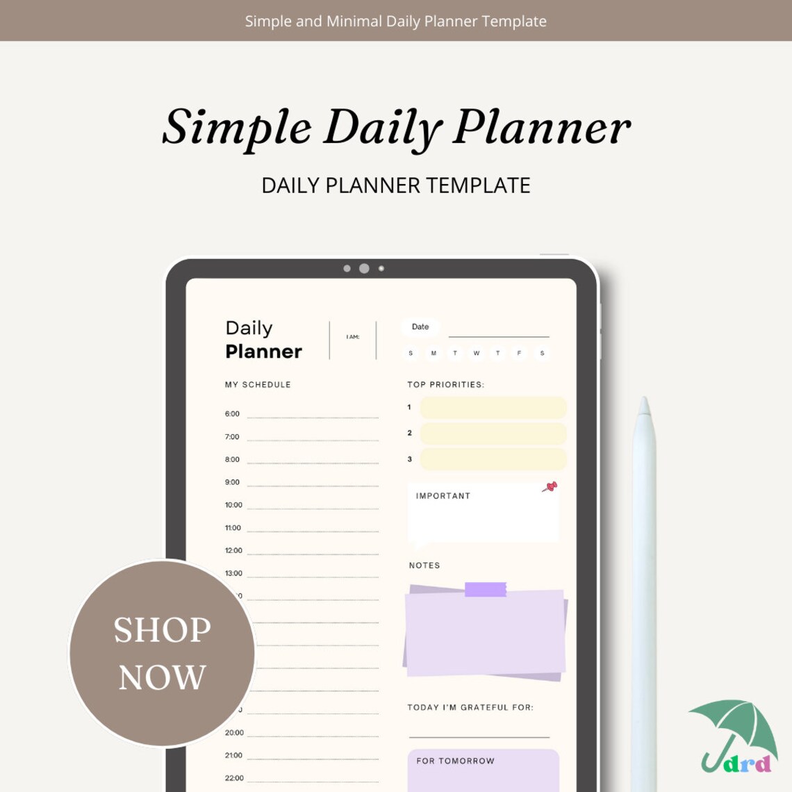 Productivity Planner Printable Daily Task Organizer PDF A5 A4 Artistic ...