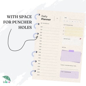 Productivity Planner Printable Daily Task Organizer PDF A5 A4 Artistic ...