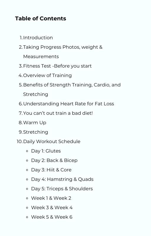 The 6-week Fit & Fabulous Workout Guide - Your Comprehensive Roadmap to ...
