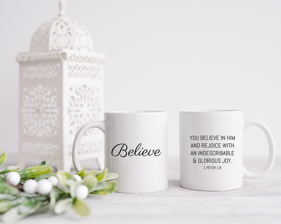 Believe Mug, Coffee Cup, Believe, Tea Cup, Scripture, Bible Verse ...
