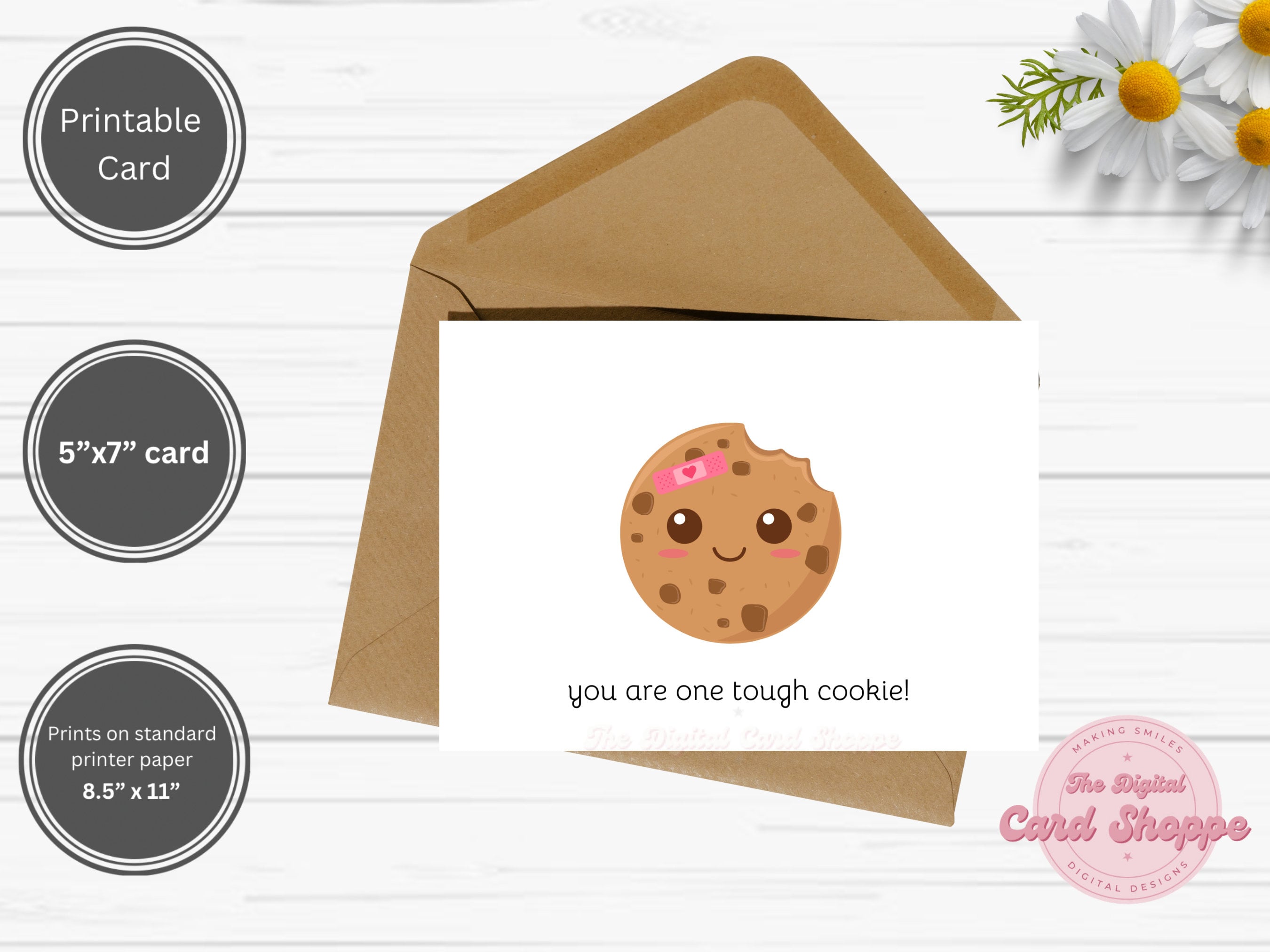 One Tough Cookie Printable Card. Instant Download. Cute Cookie. Get ...