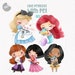 Cute Princess Inspiration Clipart PNG Set 1,PNG Files 300 Dpi. - Etsy