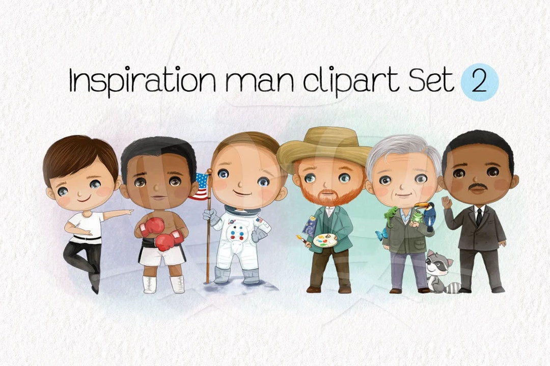 Inspired Man Clipart Set2 Instant Download PNG File. - Etsy