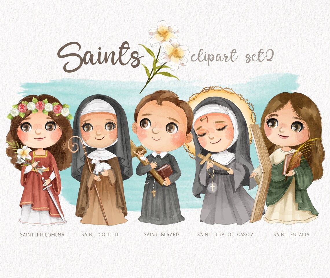 Saints Clipart Set 2 ,religion, Bible Stories Clipart PNG Files - Etsy
