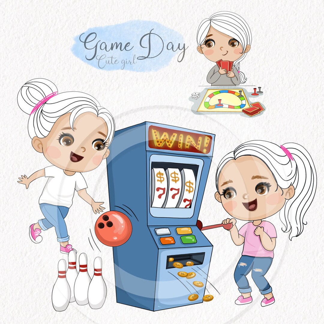 Game Day Girls Clipart ,PNG Files 300 Dpi. - Etsy