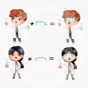 Laboratory Clipart, Cute Science Clipart, Kid Scientist Clip Art, Hand ...