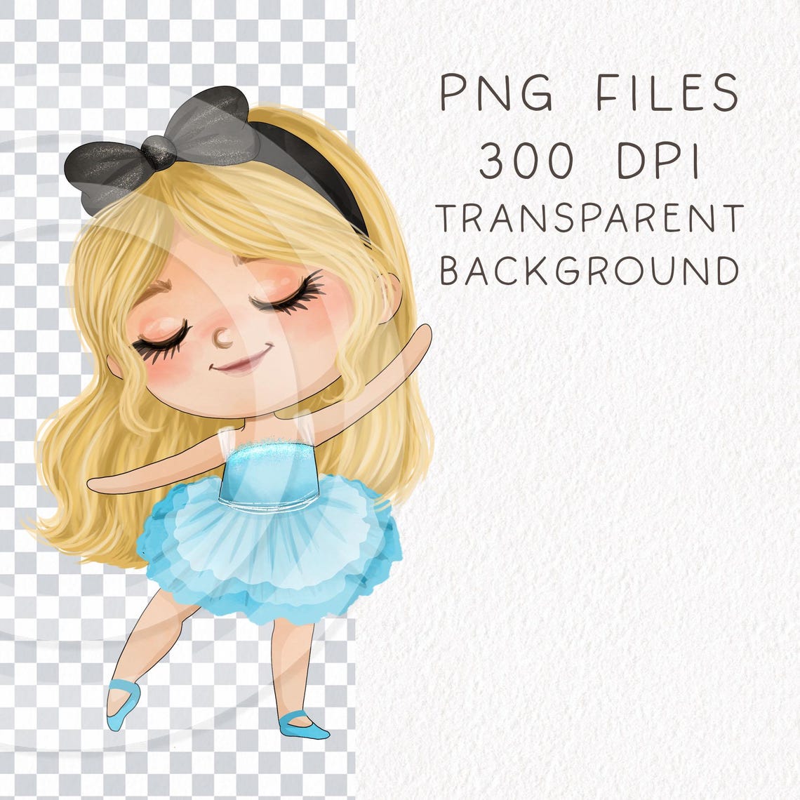 Cute Ballerina Girls Clipart Set 1 PNG Files 300 Dpi. - Etsy