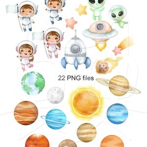 Outer Space , Astronaut Clipart ,PNG Files 300 Dpi. - Etsy