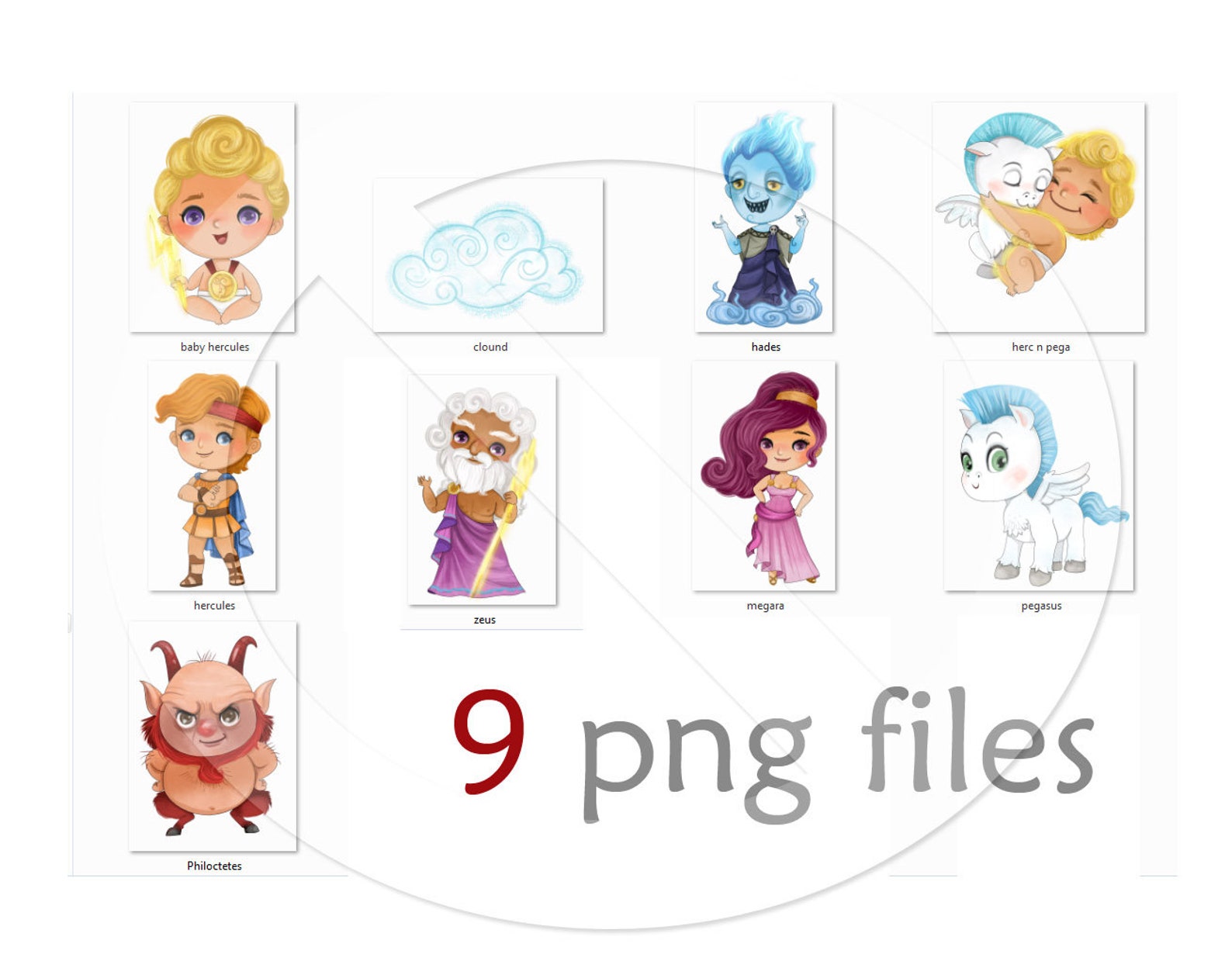 Greek Gods Clipart Instant Download PNG File - 300 Dpi - Etsy