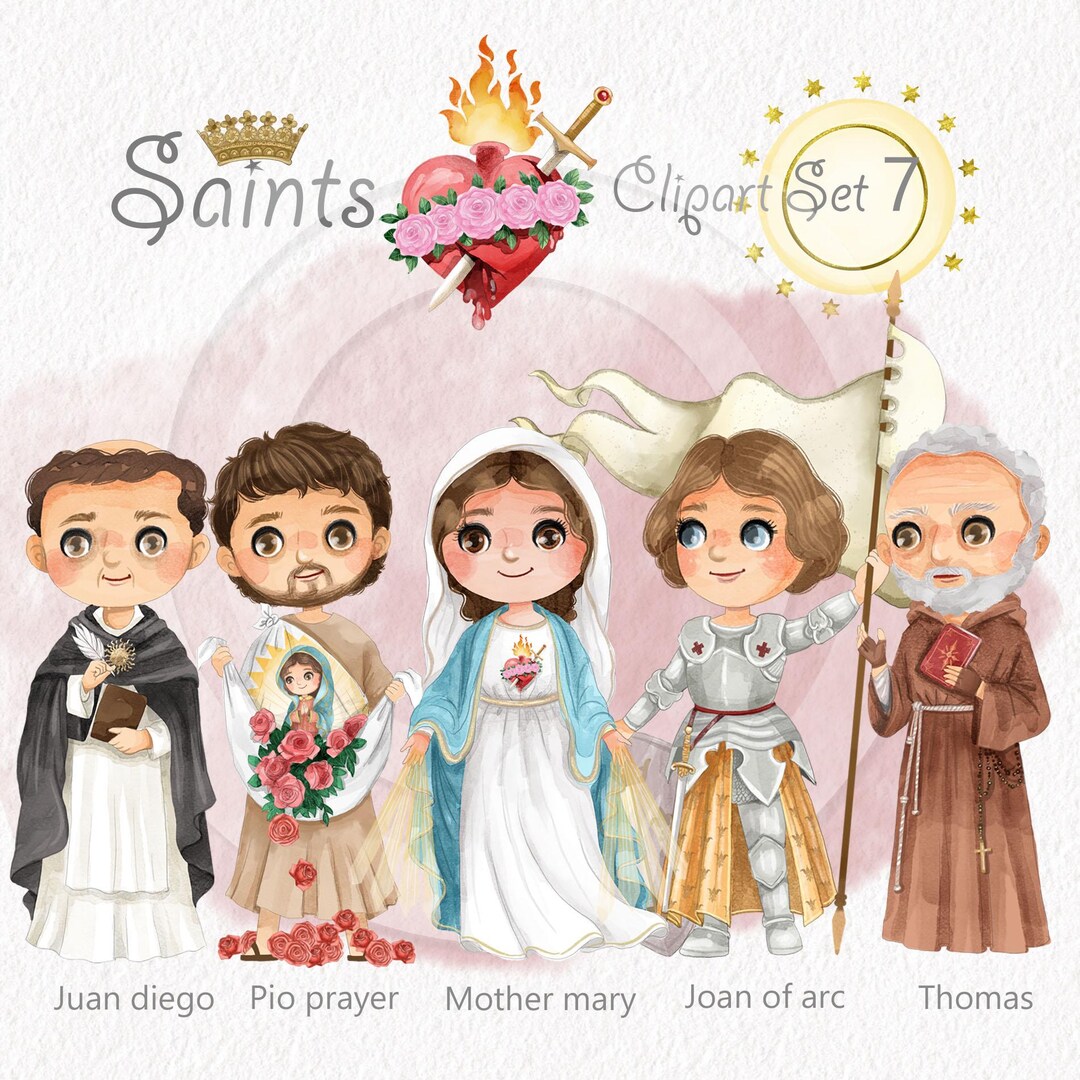 Saints Clipart Set 7 ,religion, Bible Stories Clipart PNG Files - Etsy