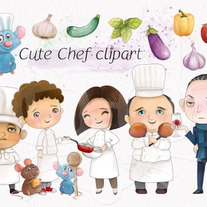 Cute Chef Clipart Instant Download PNG File - 300 Dpi - Etsy