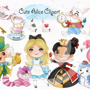 Cute Alice Clipart, Fairy Tale Clipart PNG Files 300 Dpi. - Etsy