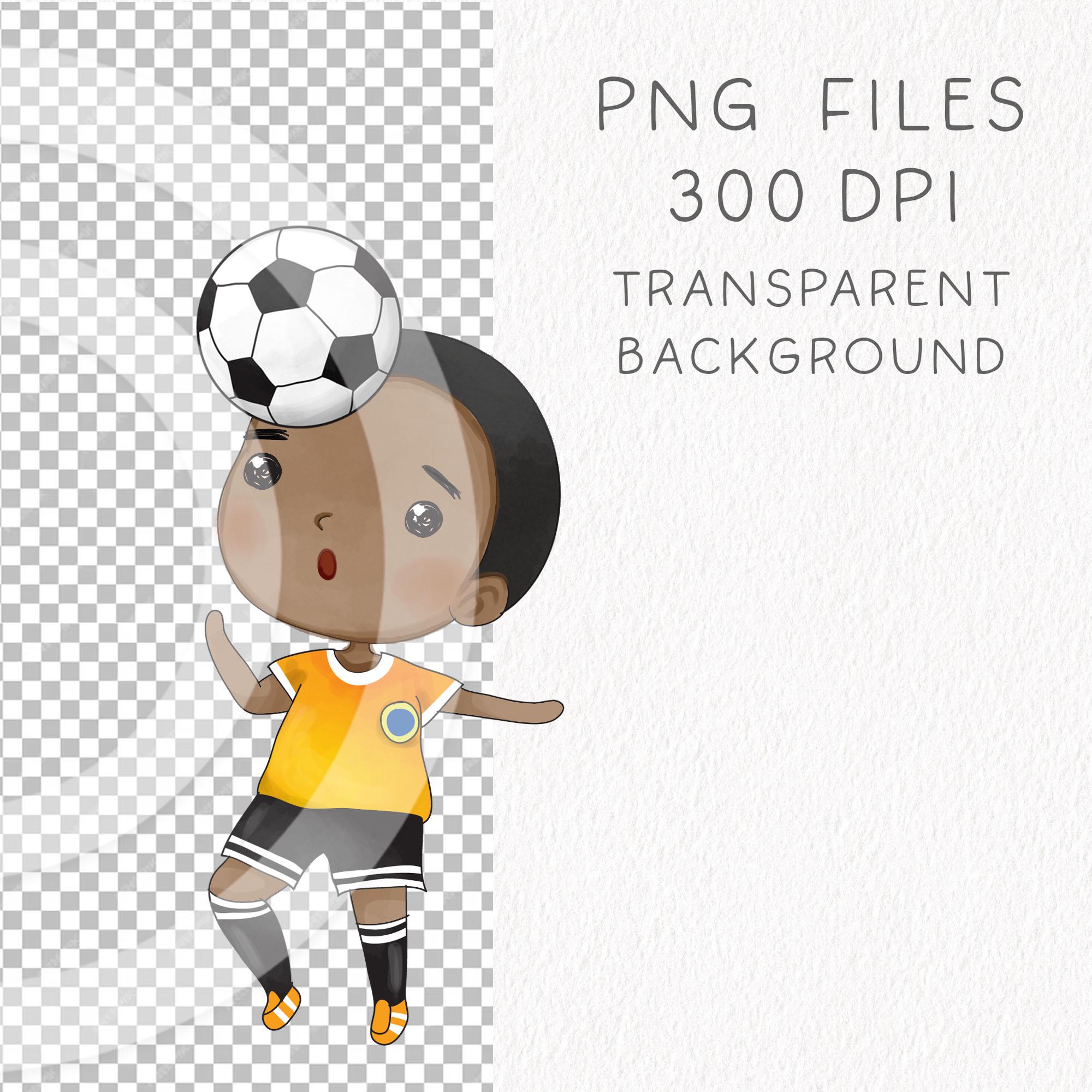 Soccer Boys Clipart ,hand Drawn Clipart PNG Files 300 Dpi. - Etsy