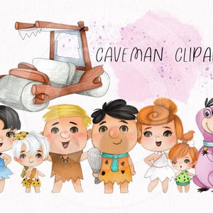 Cave Man Clipart , Hand Drawn Clipart Instant Download PNG File - 300 ...