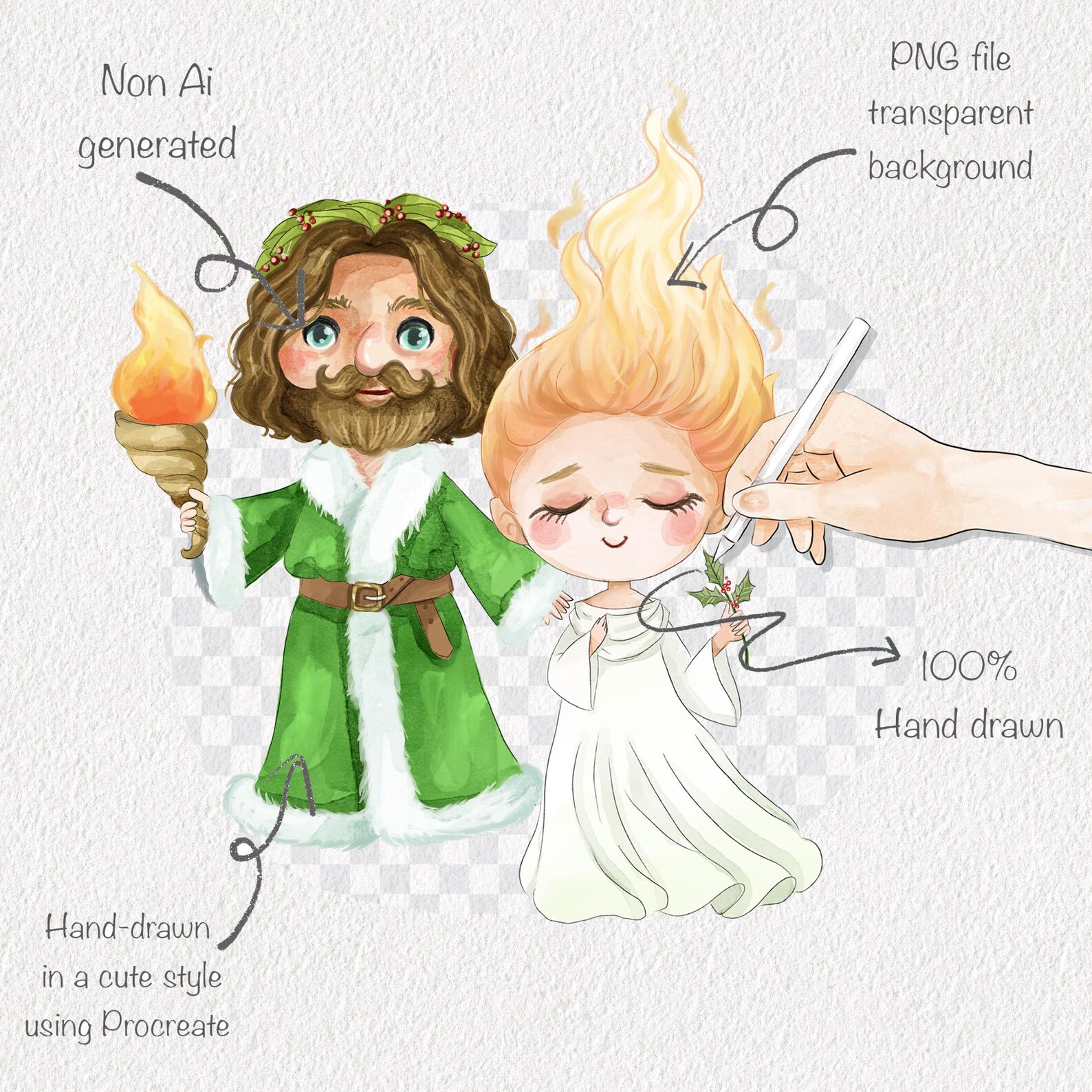 Christmas Carol Clipart , Instant Download PNG File - 300 Dpi - Etsy