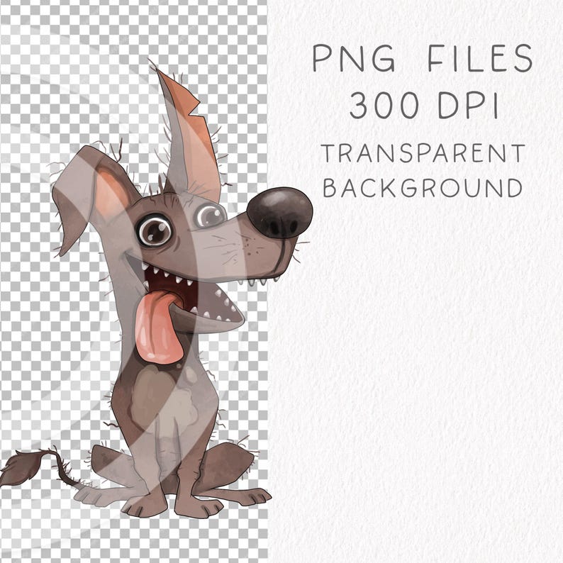 Cute Dogs Characters Clipart , Hand Drawn Clipart, Instant Download PNG ...
