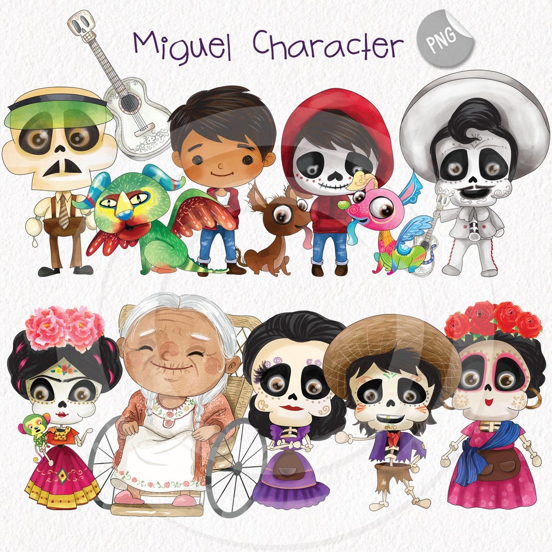 Miguel Character Clipart, Halloween Clipart, Instant Download PNG File ...