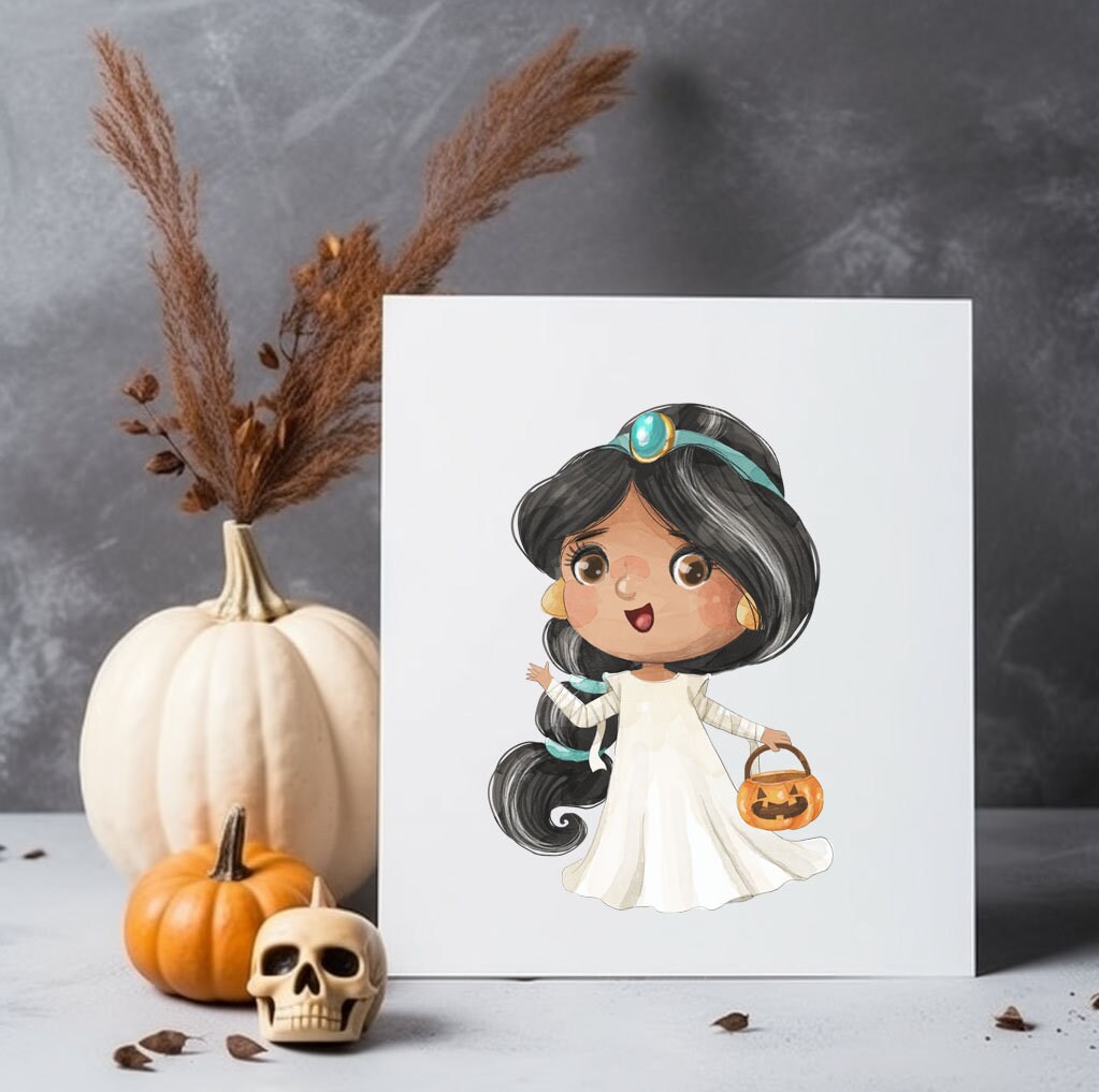 Cute Halloween Little Girls Clipart, PNG Files Instant Download PNG ...